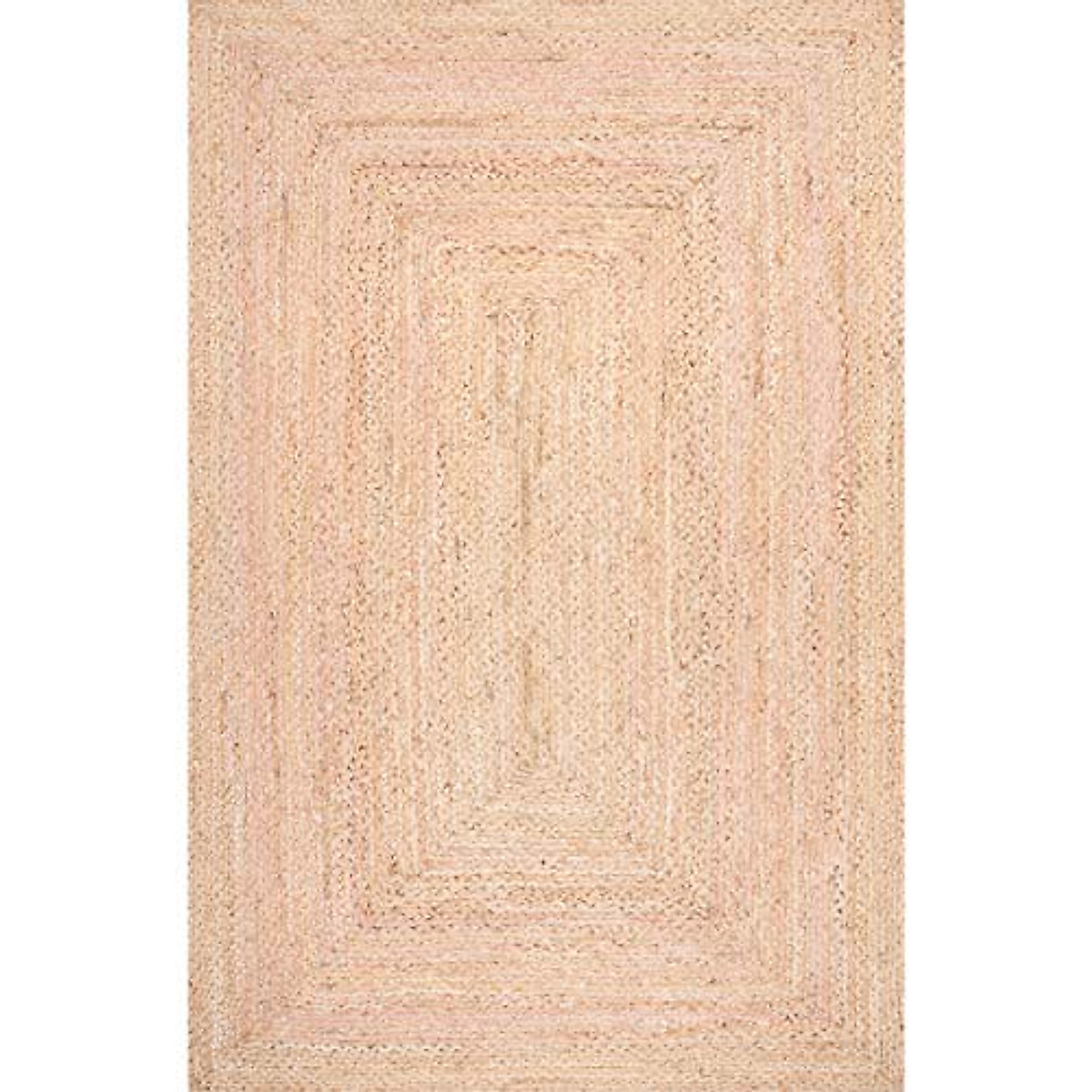 nuLOOM Hand Braided Otelia Denim And Jute Area Rug, 4x6, Beige