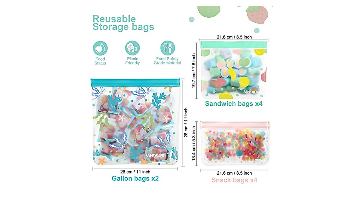 Thick Reusable Ziploc Bags – Eco-Friendly Food Storage