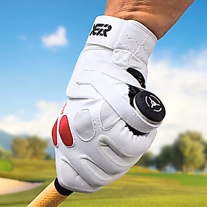 XEIRPRO Golf Grip Trainer Glove - Golf Grip Training Aid Made for Fixing Slice & Elimating Hook - Optimal Grip with 100% AAA Synthetic Tacky Leather Golf Gloves (Men's X-Large, Left)