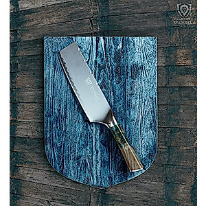 Dalstrong Nakiri Knife - 7 inch - Valhalla Series - 9CR18MOV High Carbon Steel - Vegetable Kitchen Knife - Celestial Resin & Wood Handle - Razor Sharp Asian Knife - w/Sheath