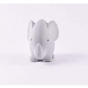 Tikiri Toys Rubber Elephant Rattle, Teether & Bath Toy, Organic Natural Rubber, Ages 6 Months & UP