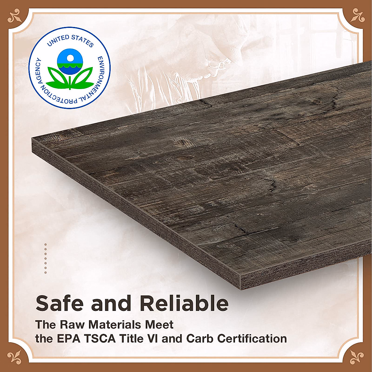 Rolanstar Spice Rack Organizer with Wire Basket, 3-Tier Kitchen Shelf, Wooden Spice Organizer with 2 Hooks, Countertop Bathroom Storage Shelf, Seasoning Rack, Grey