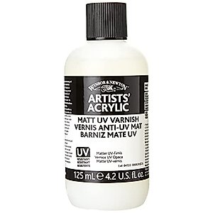 Winsor & Newton Professional Acrylic Medium, Matt UV Varnish, 125ml (4.2-oz)
