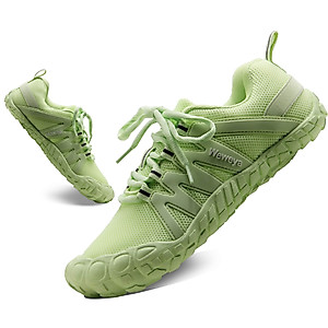 Women's Minimalist Shoes Barefoot Gym Weightlifting Comfortable Five Toe Shoes Workout Bunion Boxing Kickboxing Green US Size 10.5