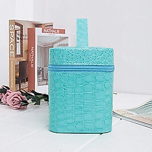 84 Slot Diamond Storage Box, PU Diamond Painting Storage Container Portable Nail Glitter Powder Art Craft Jewelry Beads Sewing Pills Storage Case Holder DIY Embroidery Beads Organizer Zipper Handbag