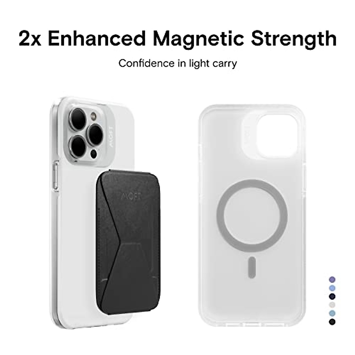 MOFT Magnetic iPhone 14 Pro Max Case and Phone Wallet Stand Snap Set, 3-Card Holder, 3-Angle Stand, Drop Proof, Scratch Resistant