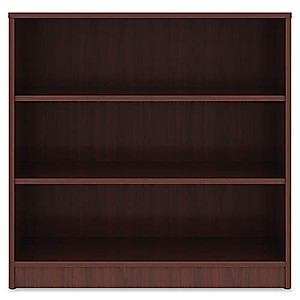Lorell Mahogany Laminate Bookcase, 36" x 36" x 12"