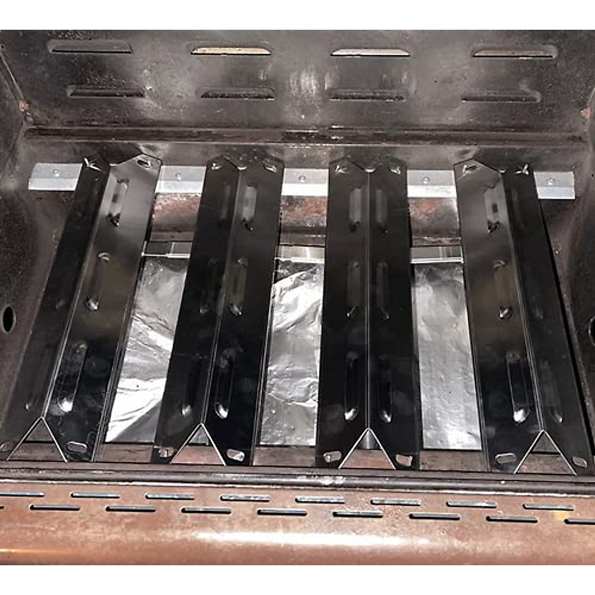 Votenli P9623A (3-Pack) S1621A (3-Pack) 14 7/8" Porcelain Steel Heat Plate and Burner Replacement for Kenmore 146.23678310, 146.23679310, 640-05057371-6, 640-05057373-6 Gas Grills Models