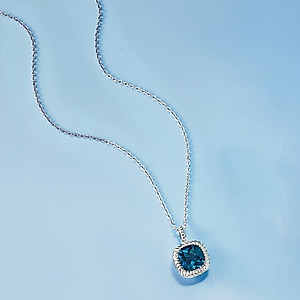 Ross-Simons 5.00 Carat London Blue Topaz Pendant Necklace in Sterling Silver. 18 inches