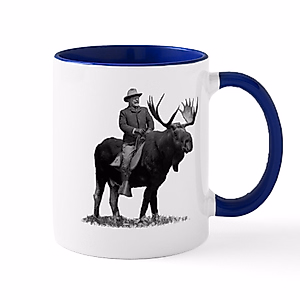 CafePress Teddy Roosevelt Riding A Bull Moose Mugs Ceramic Coffee Mug, Tea Cup 11 oz