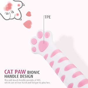 hecef Cute Kitchen Knife Set,5-piece Non-Stcik Knives Set with Detachable Block and Scissors,Sharp Kitchen Knives for Chopping, Slicing, Dicing and Cutting, Gift Housewarming Birthday (Pink)