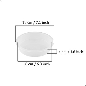 2pcs Plastic Round Bird Feeders Bowls, Wild Birds Seed Feeder Waterer Birdbath Accessories Feeding Station Tray for Goldfinch,Oriole,Hummingbird Ect