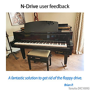 Floppy Disk USB Emulator N-Drive Slim for Yamaha DKC500, DKC100XG, DKC500R/RW, DKC500R XG, DKC500RWXG used in Mark II XG (also Pro; Silent)