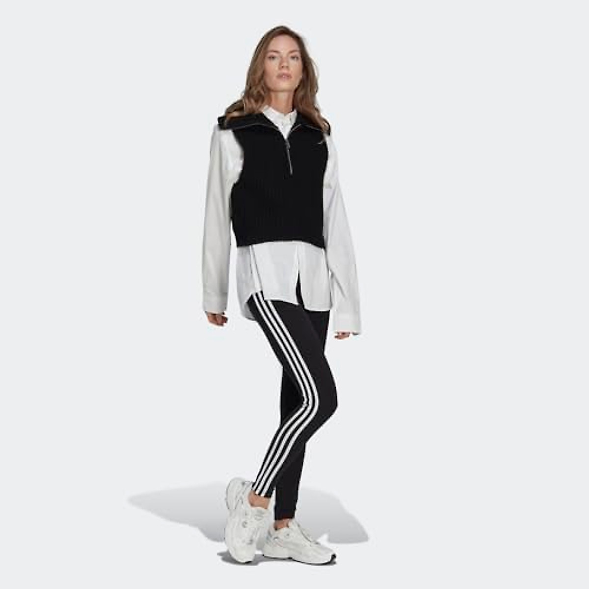 adidas Originals Women's Adicolor Classics 3-Stripes Leggings, Black, Medium