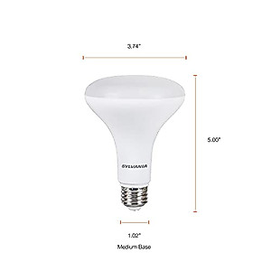 SYLVANIA LightSHIELD BR30 Germicidal LED Light Bulb, 9W=65W, 10 yr, Dimmable, 650 lm, 5000K, Daylight - 2 Pack (41070)