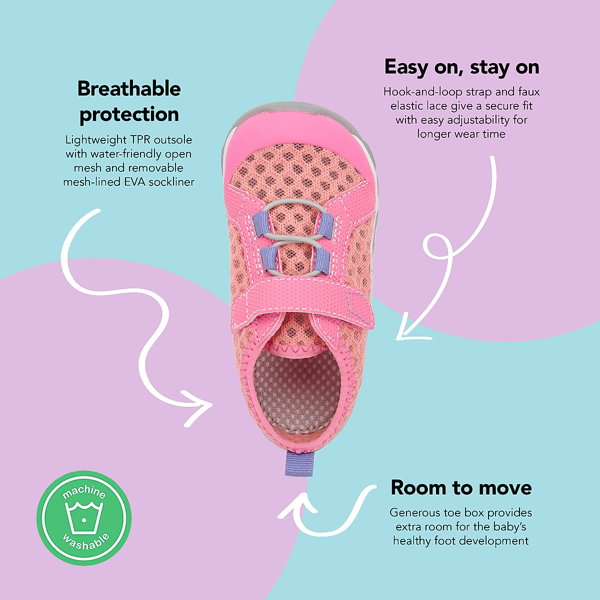 See Kai Run - Anker Water-Friendly Active Shoe for Little Kids, Coral/Multi, Little Kid 11