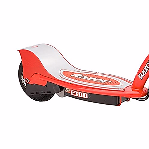 Razor E300 Durable Adult & Teen Ride-On 24V Motorized High-Torque Power Electric Scooter, Speeds up to 15 MPH with Brakes and 9" Pneumatic Tires, Red