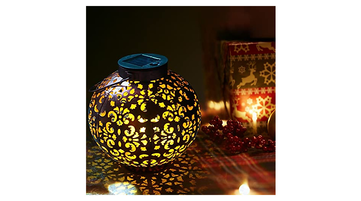 2 Pack Solar Lanterns Outdoor Waterproof Hanging, Solar Powered Lantern ...