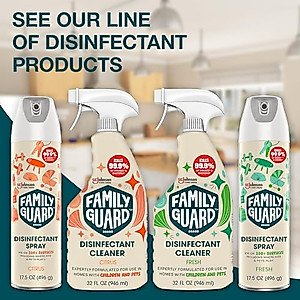 Family Guard Brand Disinfectant Spray Trigger & Multi Surface Cleaner, Antibacterial Spray, Expertly Formulated for Use In Homes with Children & Pets, Fresh Scent, 32 oz (Pack of 1)