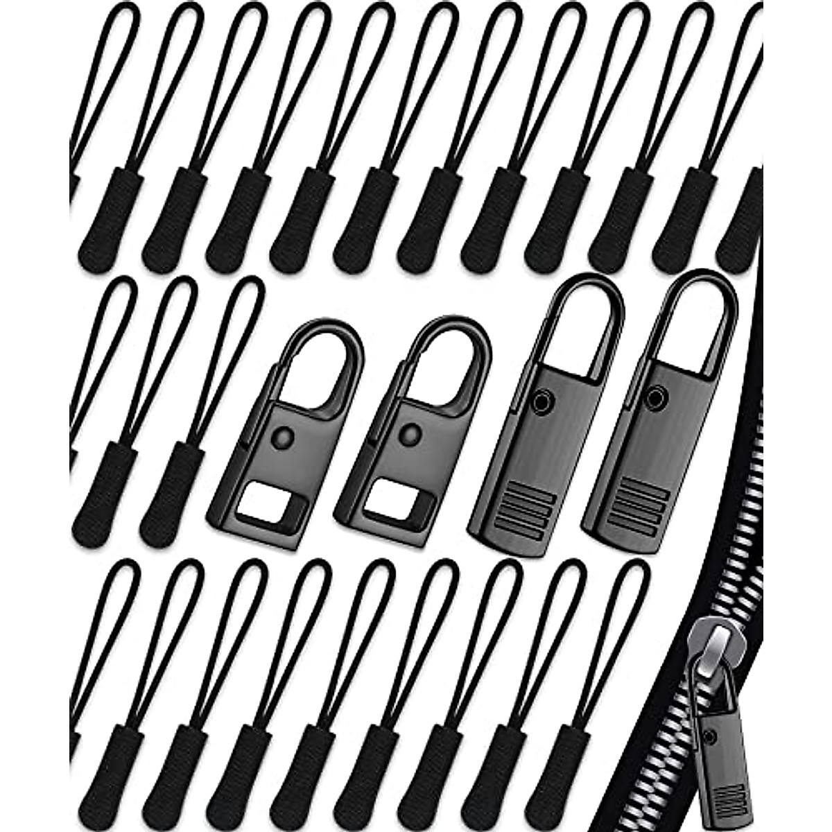 Universal Zipper Pull Replacement (24 Pack) - Durable & Easy Fix