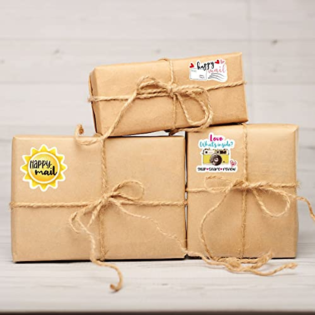 Happy Mail Sun Stickers,Thank You Stickers,Handmade Stickers,Small Shop Stickers,Envelopes Stickers for Small Business, Online Retailers,Handmade Goods,500 Labels Per Roll