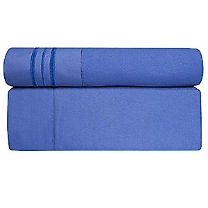 Queen Size Bed Sheets - Breathable Luxury Sheets with Full Elastic & Secure Corner Straps Built In - 1800 Supreme Collection Extra Soft Deep Pocket Bedding Set, Sheet Set, Queen, Royal Blue