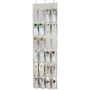 Amazon Basics 24-Pocket Over-the-Door Hanging Medium-Size Shoe Organizer