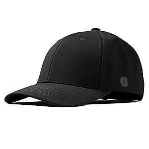 Branded Bills Bare Elite Curved Hat, Black, Fits 7-7.5, with Curved Bill, Double Layer Performance Paneling, Adjustable Snapback, Silk-Soft Front Lining, Quad-Foam Band, Water-Repellent Shell