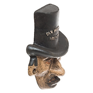 Cast Iron Top Hat Man "Ole Masters Brewery" Wall Mount Bottle Opener
