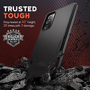 NTG 【𝟮𝟬𝟮𝟮 𝗡𝗲𝘄】 Shockproof Designed for Samsung S20 FE 5G Case, Heavy-Duty Tough Rugged Lightweight Slim Protective Case for Samsung Galaxy S20 FE,Black
