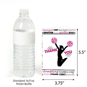 Big Dot of Happiness We've Got Spirit - Cheerleading - Birthday Party or Cheerleader Party Thank You Cards (8 count)