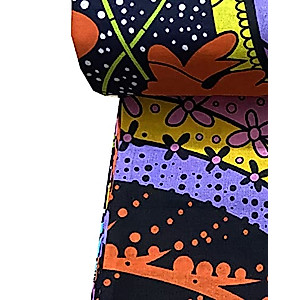 African Fabric, African Print Fabric, Cotton African Material Kente Cloth Wax Fabric, African American Dutch Fabric by The Yard 6 Yards for Women Men (FC191)