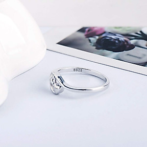 LGSY Dog Paw Rings for Women Sterling Silver