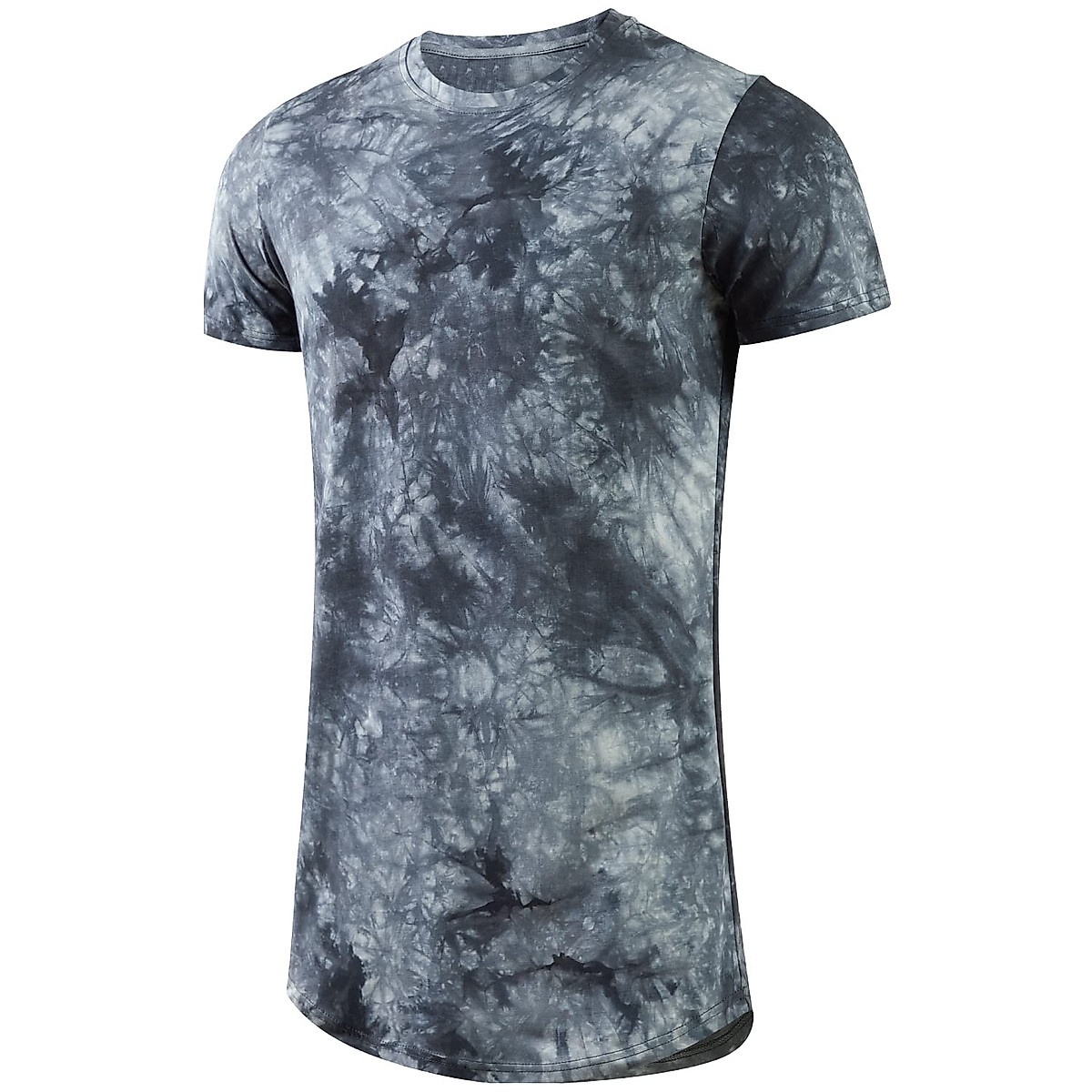 LETAOTAO Mens Tall T Shirts Tie Dye Shirts for Men Extra Long Tshirts Longline Hipster Print Tee for Tall Men