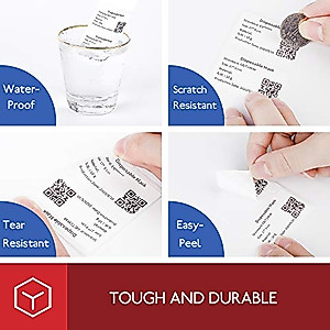 [3x230 pcs] Phomemo Labels for M110/M220/M221, 1.57'' x 1.18' (40 x 30mm), Original, Square, White, 230 Labels/Roll, 3 rollls, Multi-Purpose Self-Adhesive Thermal, Also Made for Phomemo M120/M200