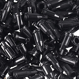Gejoy 250 Pack Syringe Tip Caps Dispensing Needle Tip Cap (Black)