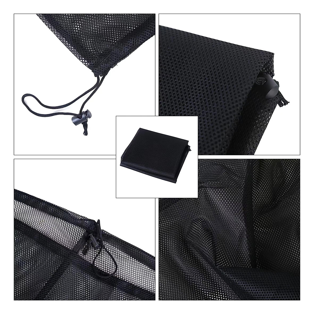 2 Pack Large Mesh Laundry Bag, Heavy Duty Mesh Laundry Bags Drawstring Lockable, 27×36inch Black Laundry Hamper Liner, Machine Washable, for Ball Storage, Travel, Toys, Sports Factories, Dorms