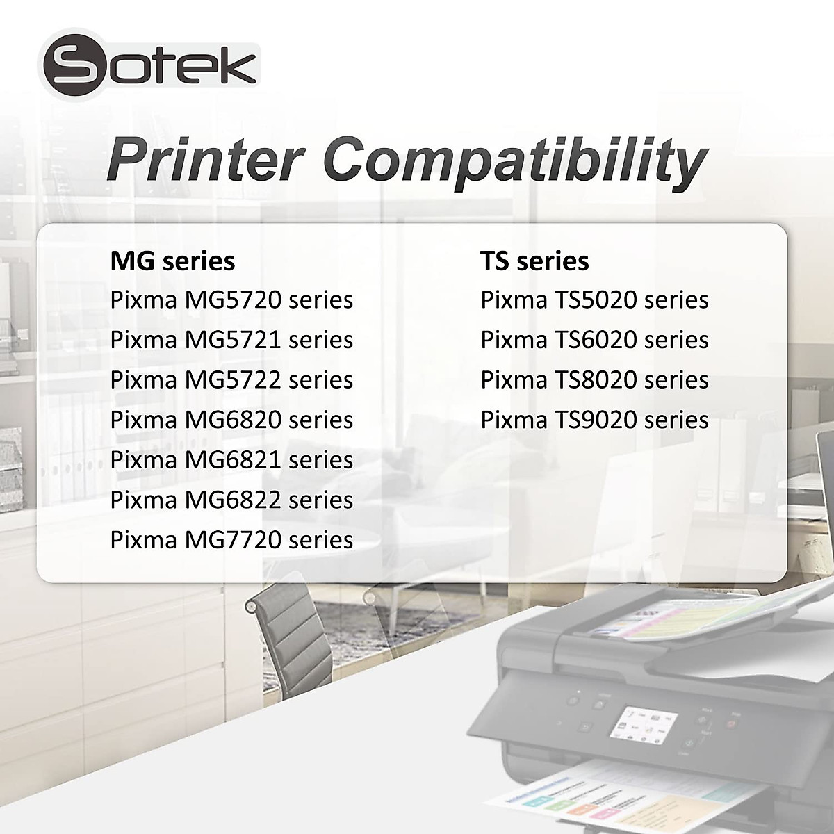 Sotek Compatible Ink Cartridge Replacement for PGI-270XL 270 CLI-271XL 271, Work with Pixma MG7720 TS8020 TS9020 (3 Sets + 3PGBK, with Gray -21 Pack)