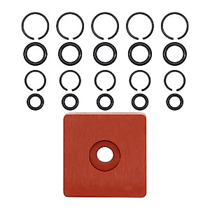 RURBRIN (5+5 Sets) 3/8" & 1/2" Impact Wrench Retainer Rings with O-ring, Fit For Electric/Pneumatic Wrench, Including Anvil Retaining Ring Install Tool