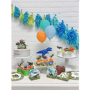 Animsco 16 Pack Dinosaur Treat Boxes Jurassic Dinosaur Park World Party Supplies Bag Boxes for Boys Kids Dinosaur Theme Birthday Party Favor Candy Goodies Gift Baby Shower Bags