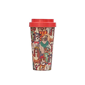 Vacucraft Bamboo Fiber Coffee & Tea Cup Animal Collection DOG (Red)