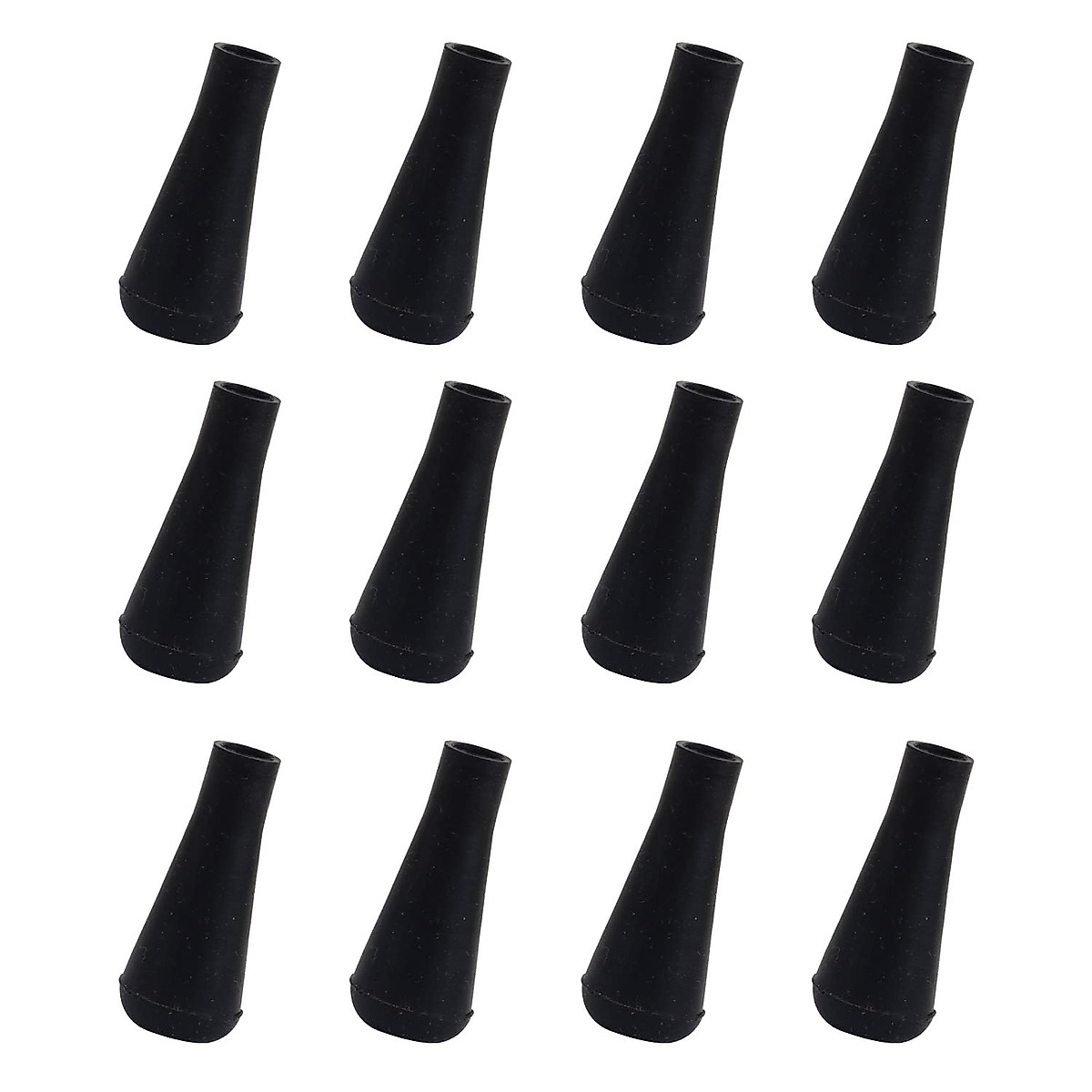 FENJANER Archery Soft Rubber Arrowheads Practice Safety Arrow Tips Hunting Game（Pack of 12） (Black)