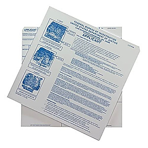 FD 258 Fingerprint Card Kit (6 Cards) with Reusable Ink Pad, Correction Tabs and Instructions (FD258)