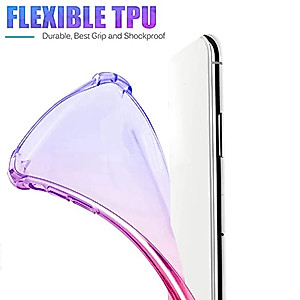 Gufuwo Case for Oppo A9 2020/OPPO A11X/OPPO A5 2020/OPPO A11 Cute Case Girls Women, Gradient Slim Anti Scratch Soft TPU Phone Cover Shockproof Protective Case for Oppo A9 2020 (Blue/Pink)