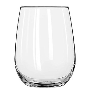 Libbey Vina Stemless White Wine Glasses, Set of 4