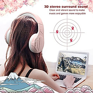 Anivia Pink Gaming Headset PS5 Headphones with Microphones Noise Canceling Headsets for Xbox one Laptop PC Mac