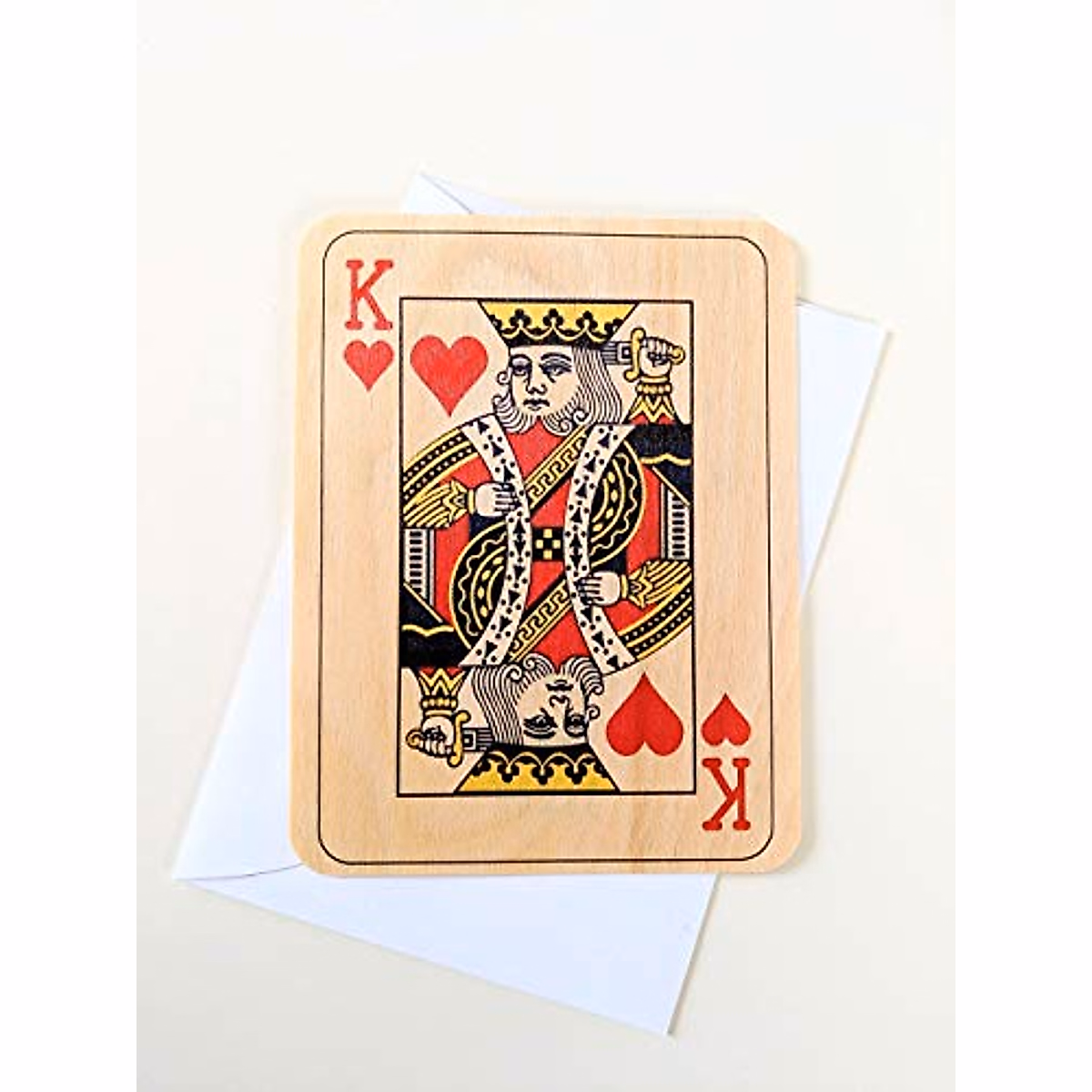 King of My Heart Personalized Valentine Card for Him Love Card Wood Card Romantic Card Valentines Day Card I Love You Card