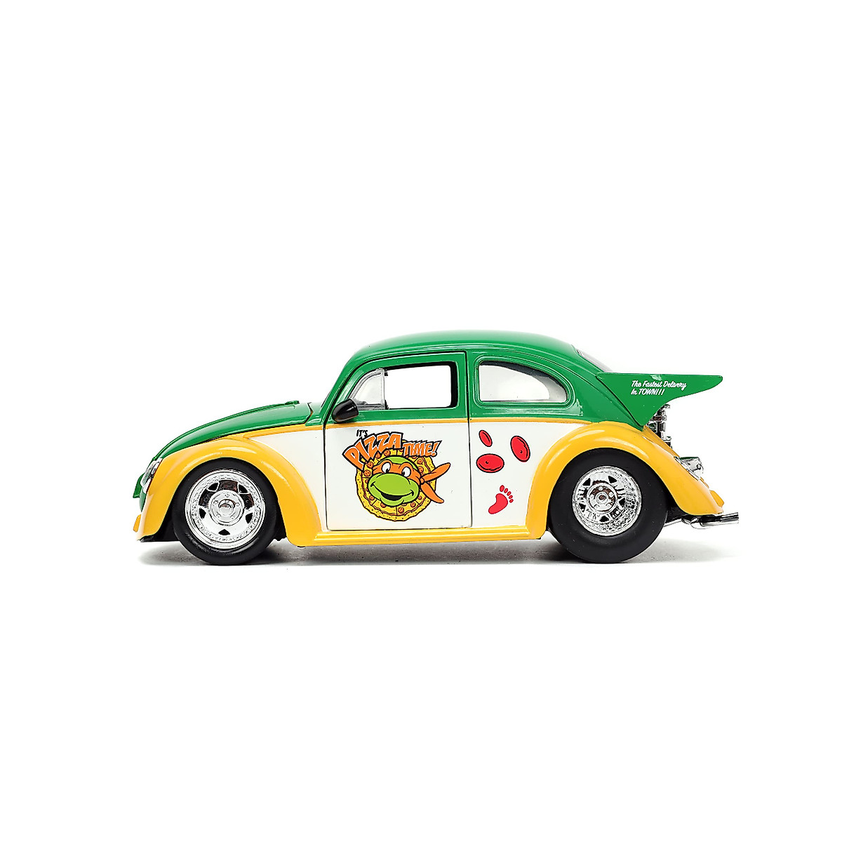 Jada Teenage Mutant Ninja Turtles 1:24 1959 Volkswagen Drag Beetle Die-cast Car & 2.75" Michelangelo Figure, Toys for Kids and Adults (33741)