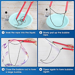 Meooeck Giant Bubble Wands Big Bubble Maker for Outdoor Bubble Toys for Adults Boys Girls Birthday Party Favors Lawn Park Beach Summer Birthday Party Favors Outdoor Activities(16 Pcs)