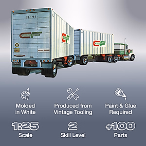 AMT "Double Header" Tandem Van Trailers - 1/25 Scale Model Trailer Kit